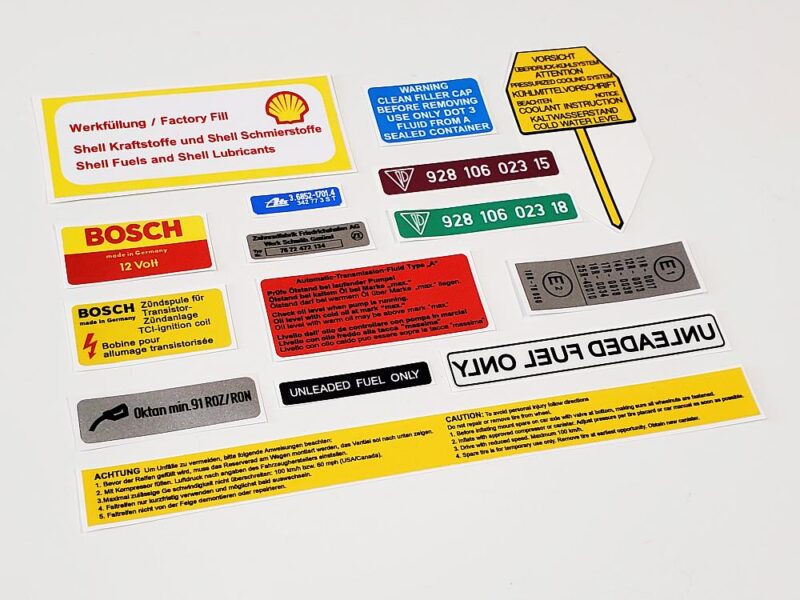 Vinyl sticker decal set, NEW, various 928
