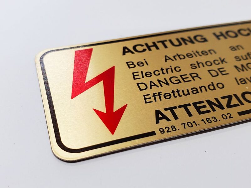 Radiator gold metal sticker set, NEW, All 16V or 32V 928